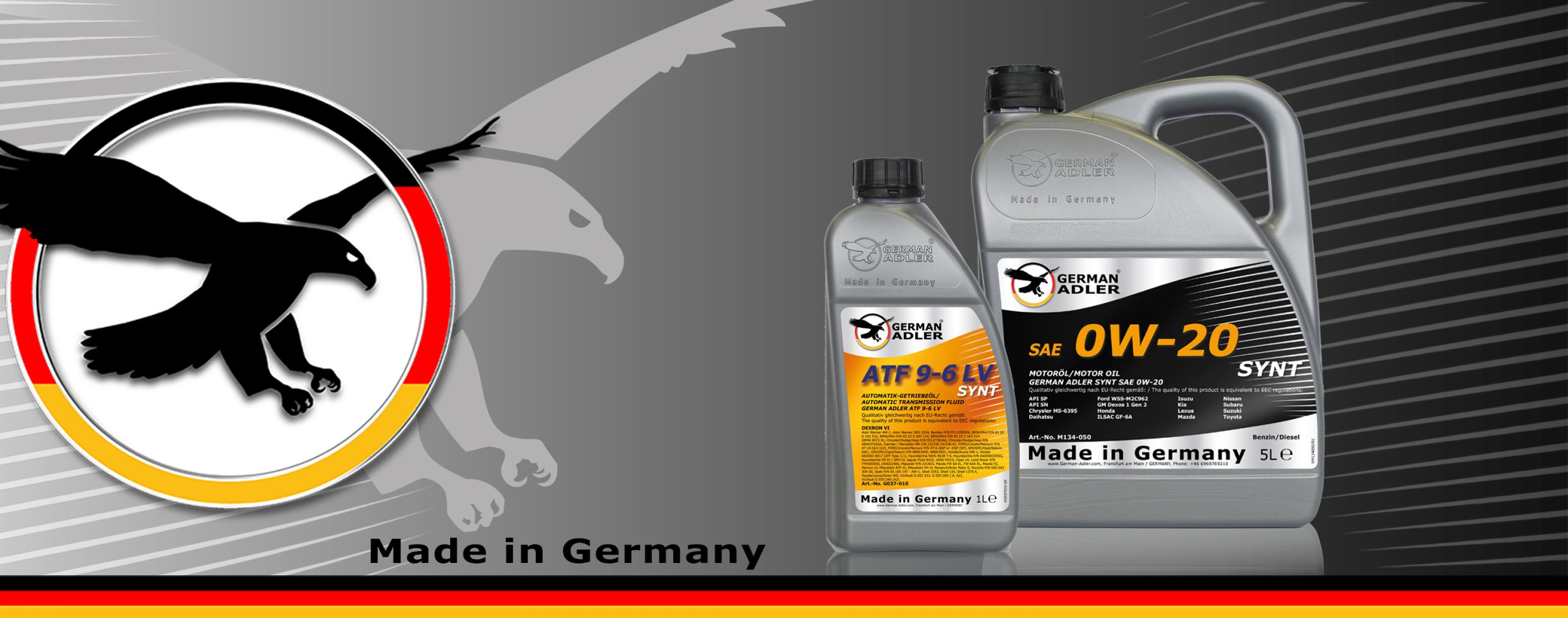 MOTOR OIL PRODUCTS - Made in Germany - GERMAN ADLER