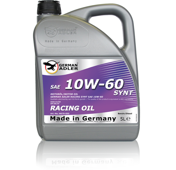 Racing Oil - SAE 10W-60 - GERMAN ADLER - Made in Germany