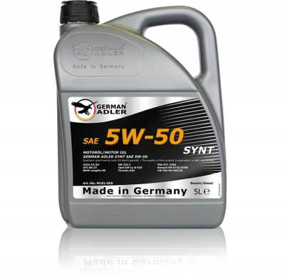 Motor Oil - SAE 5W-50 - GERMAN ADLER - Made in Germany