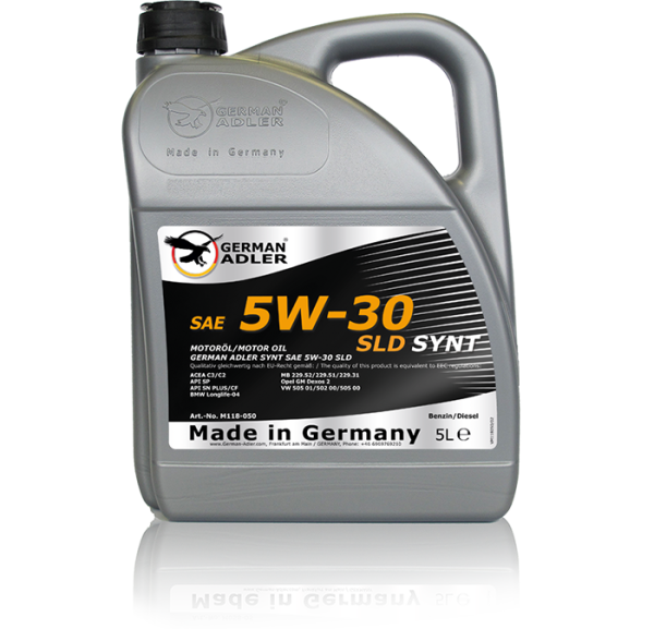 Motor Oil - SAE 5W-30 SLD - GERMAN ADLER - Made in Germany